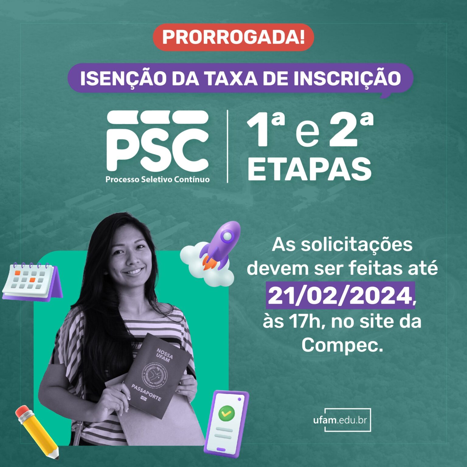 UFAM divulga locais de provas da 1ª e 2ª etapa do PSC 2024 - Pensar Cursos Blog