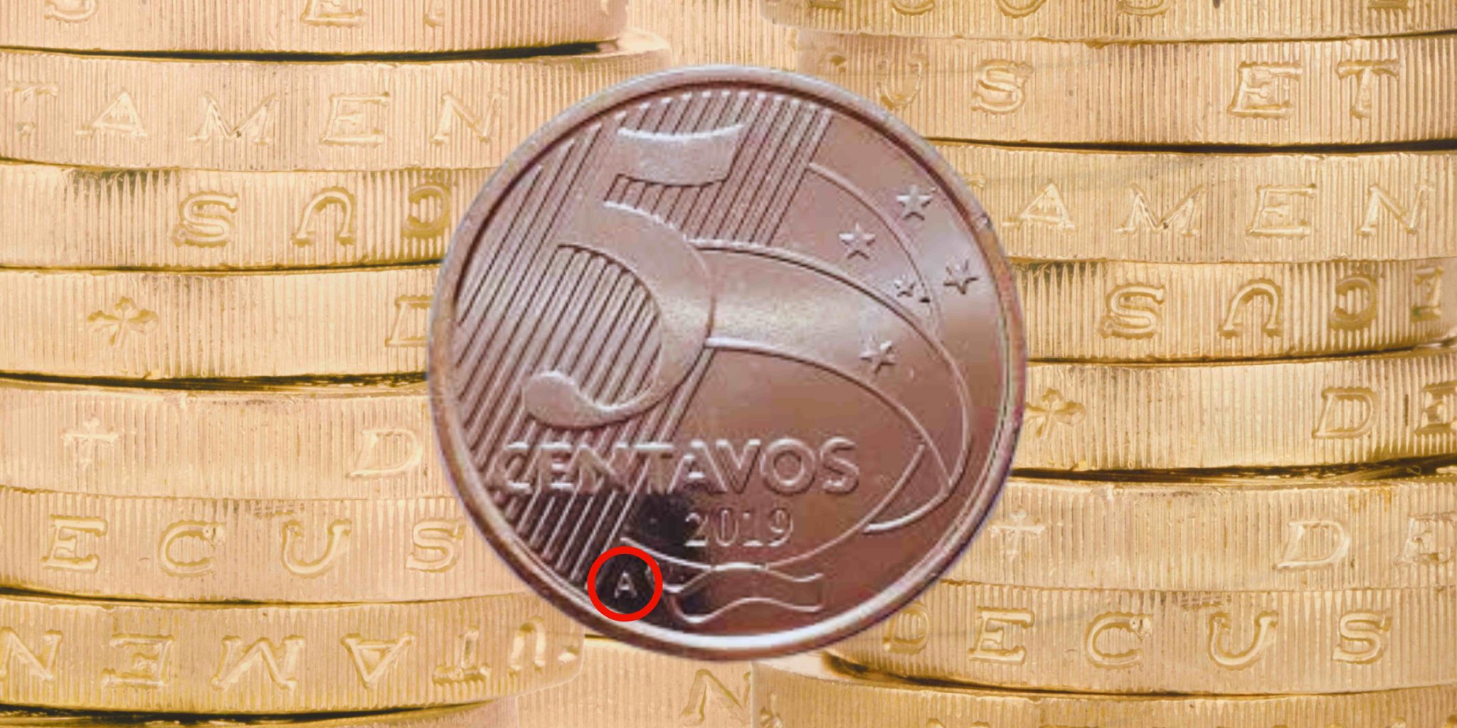 A moeda de 5 centavos com este PEQUENO DETALHE tem um valor ...
