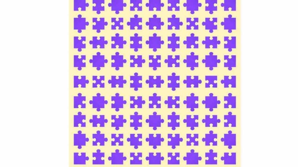 Desafio visual: encontre a peça que não se encaixa!