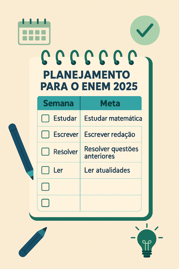 Preparação Enem 2025: veja como montar um cronograma de estudos - Blog ...